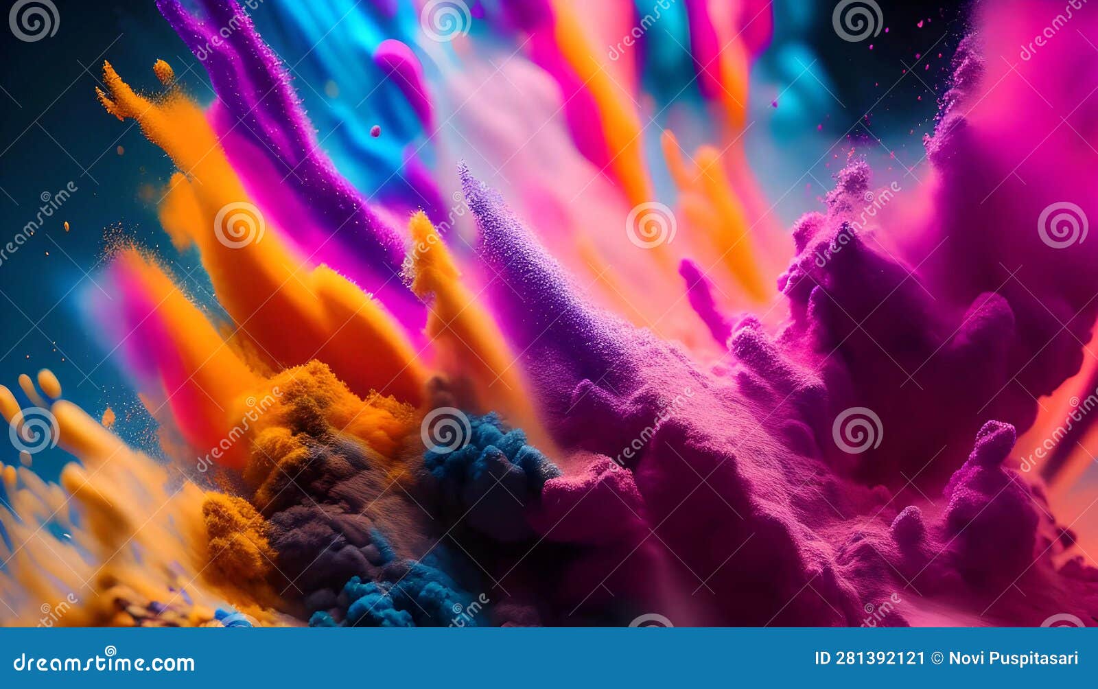 Chromatic Color Explosion Background Template. an Energetic ...