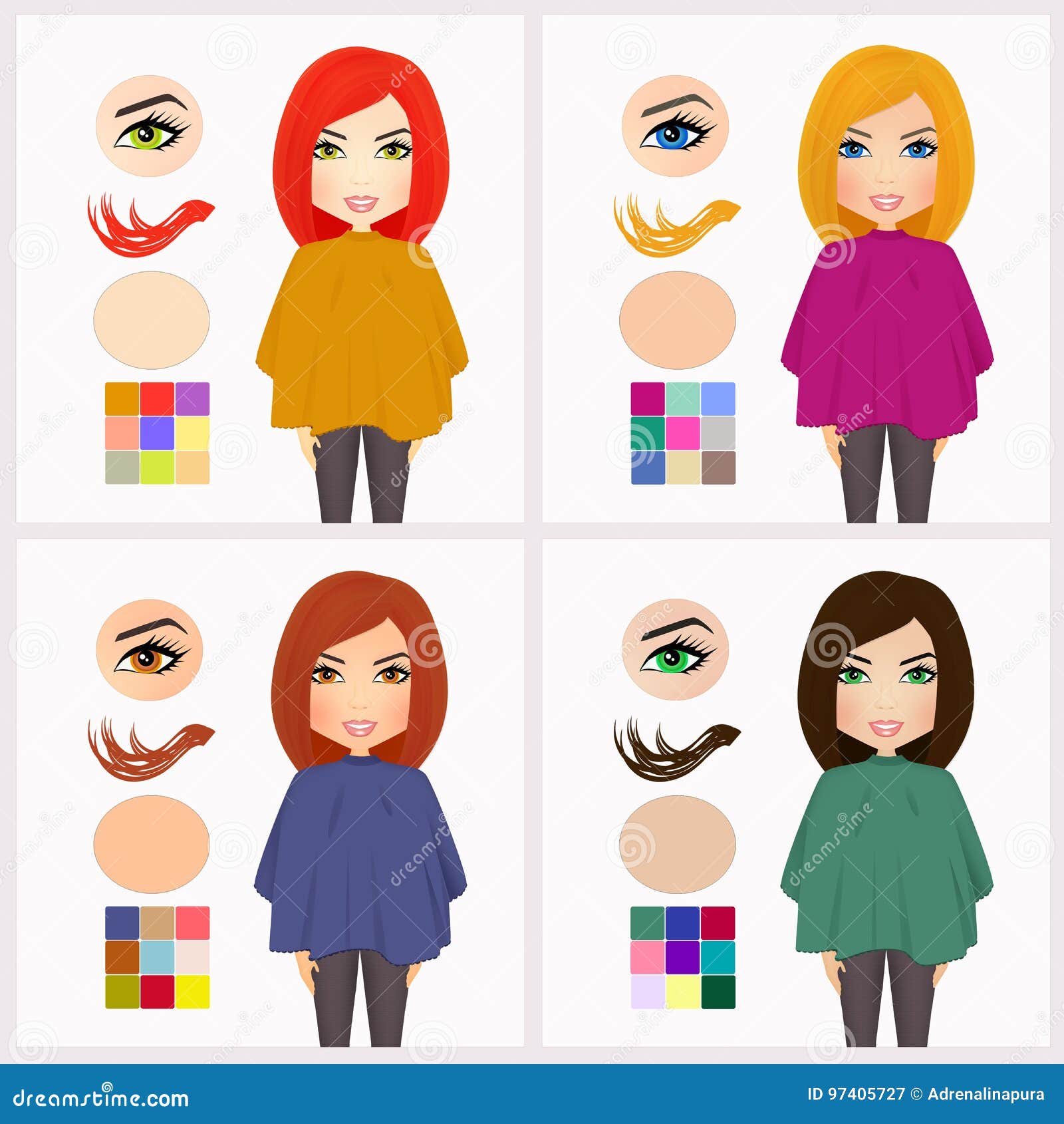 Chromatic colors analysis stock illustration. Illustration of brilliant ...