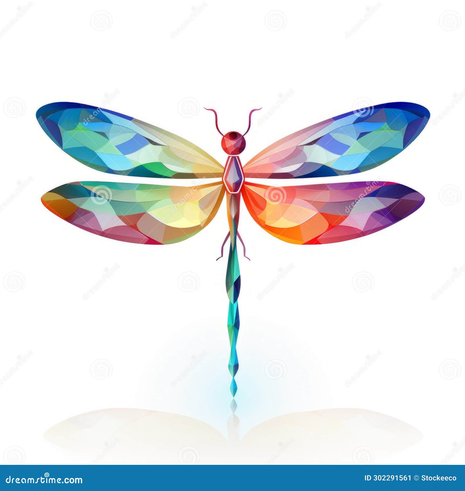 Chromatic Dragonfly: Abstract Design Inspired by Georgia O Keeffe Stock ...