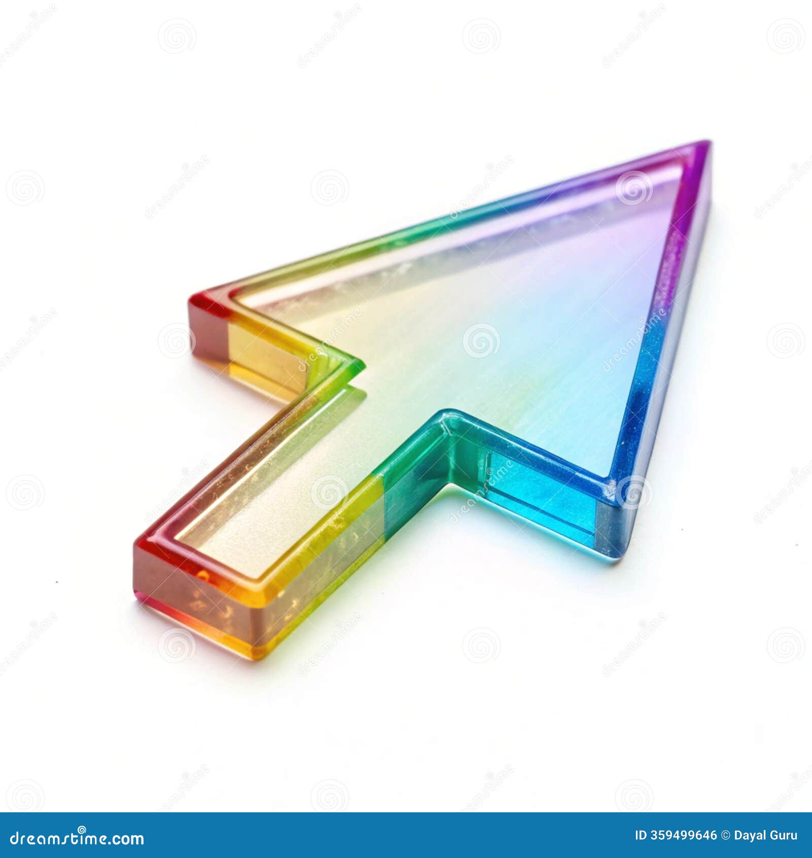 Chromatic Glass Cursor on White Background Stock Illustration ...