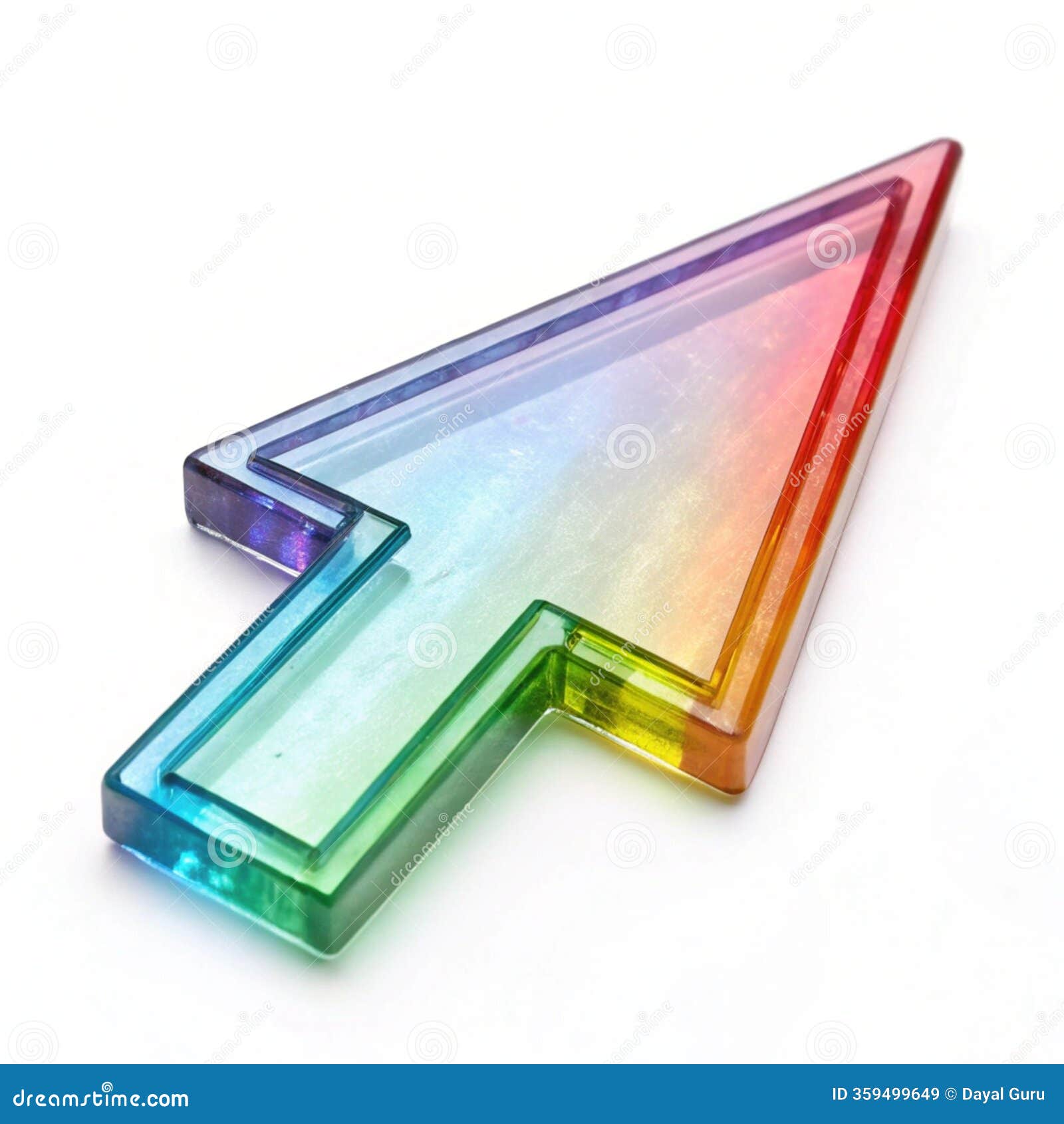 Chromatic Glass Cursor on White Background Stock Illustration ...