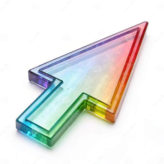 Chromatic Glass Cursor on White Background Stock Illustration ...