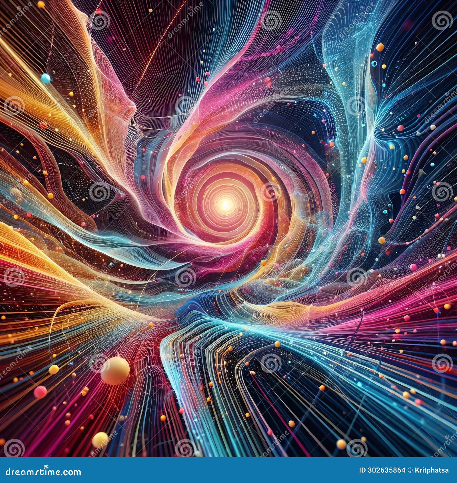 Mesmerizing 3D Abstract Visualization, a Kaleidoscope of Multicolor ...