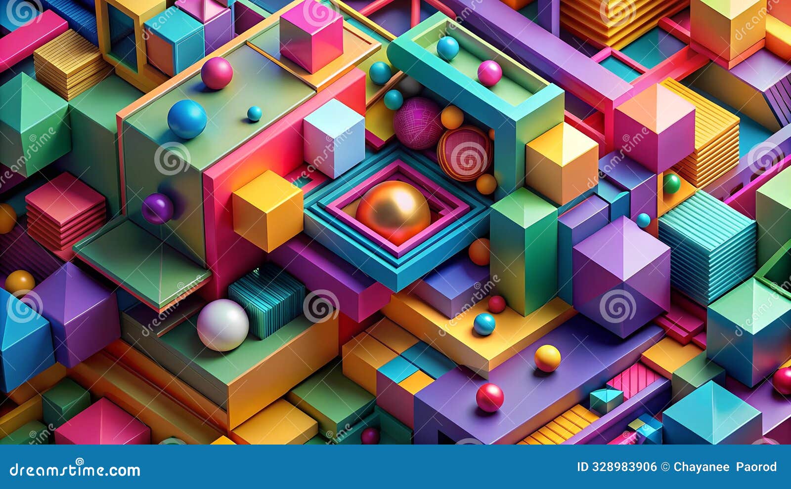 Chromatic Intersections: A Symphony Of Color And Form In 3D AI ...