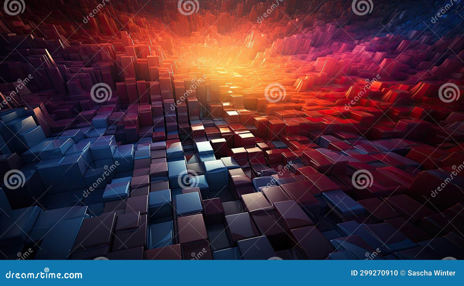 Chromatic Matrix: Vivid Color Gradient Grid Stock Illustration ...
