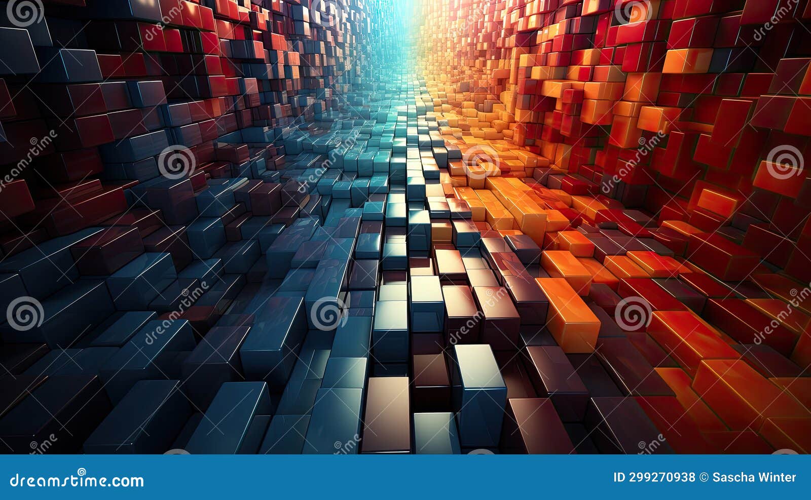 Chromatic Matrix: Vivid Color Gradient Grid Stock Illustration ...