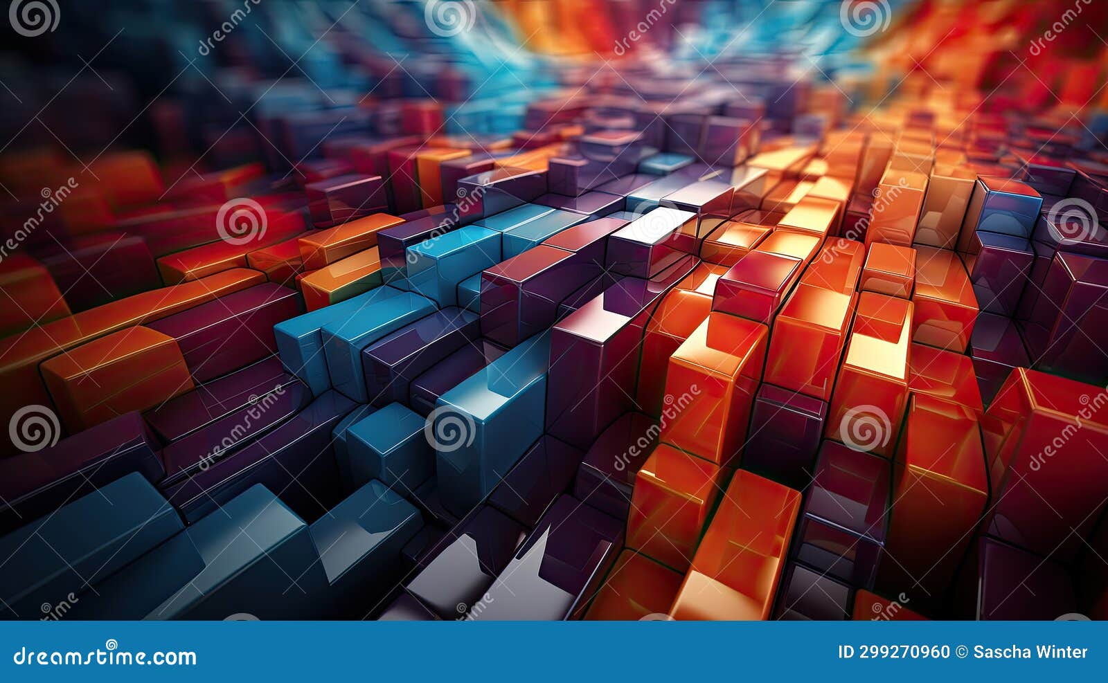 Chromatic Matrix: Vivid Color Gradient Grid Stock Photo - Image of ...