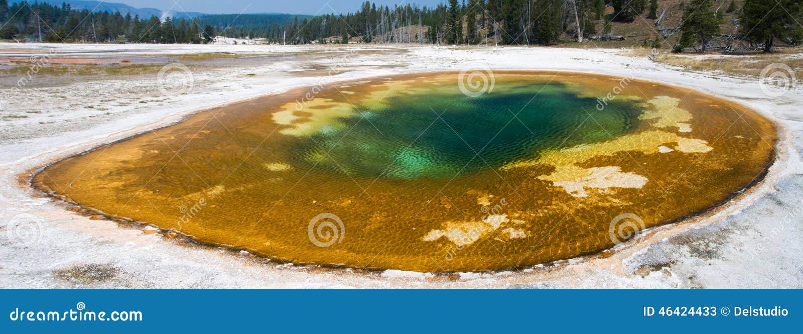 Chromatic Pool, Yellowstone National Park Stock Image - Image of ...