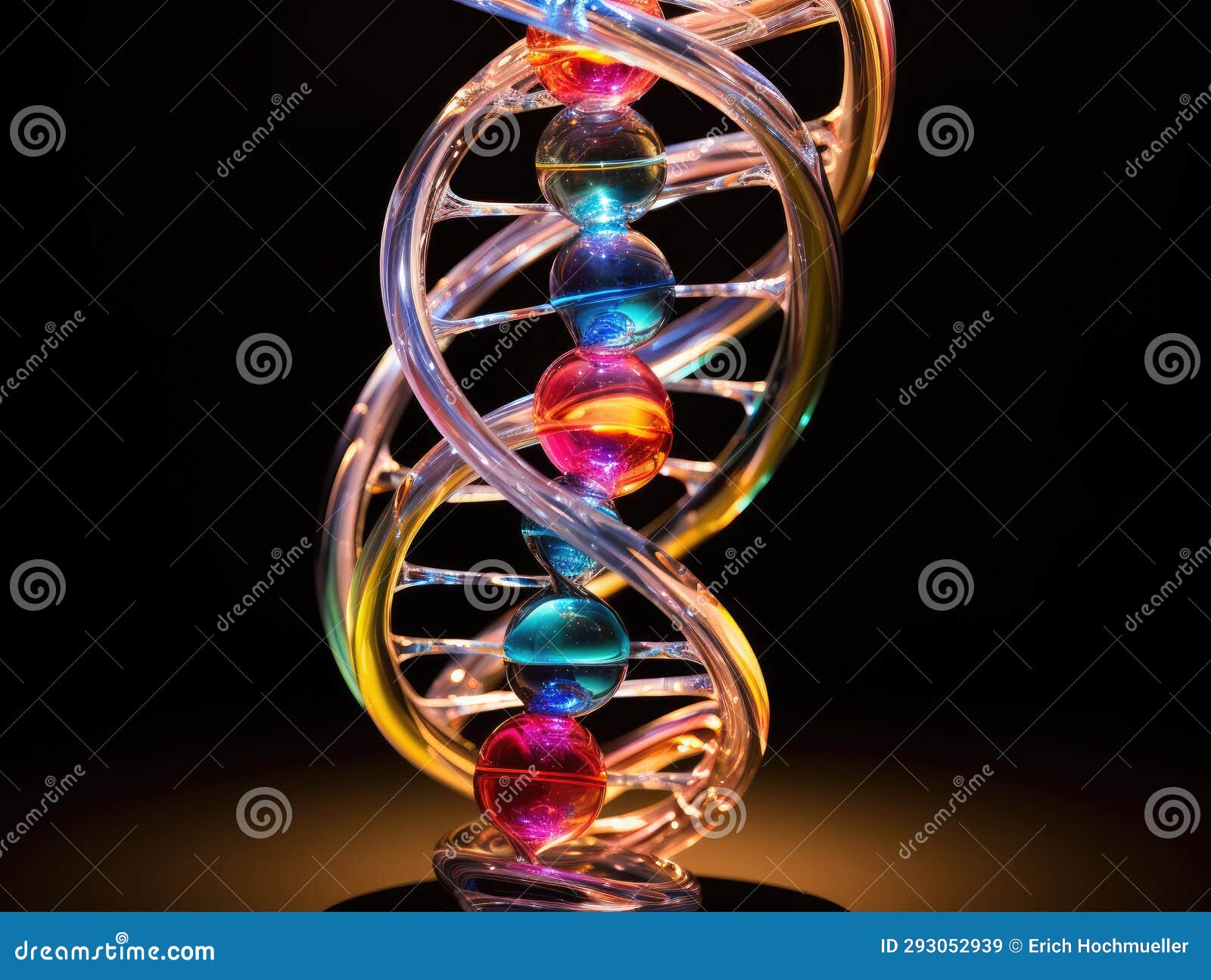 The Chromatic Spiral: a Vibrant Spin on DNA Stock Illustration ...