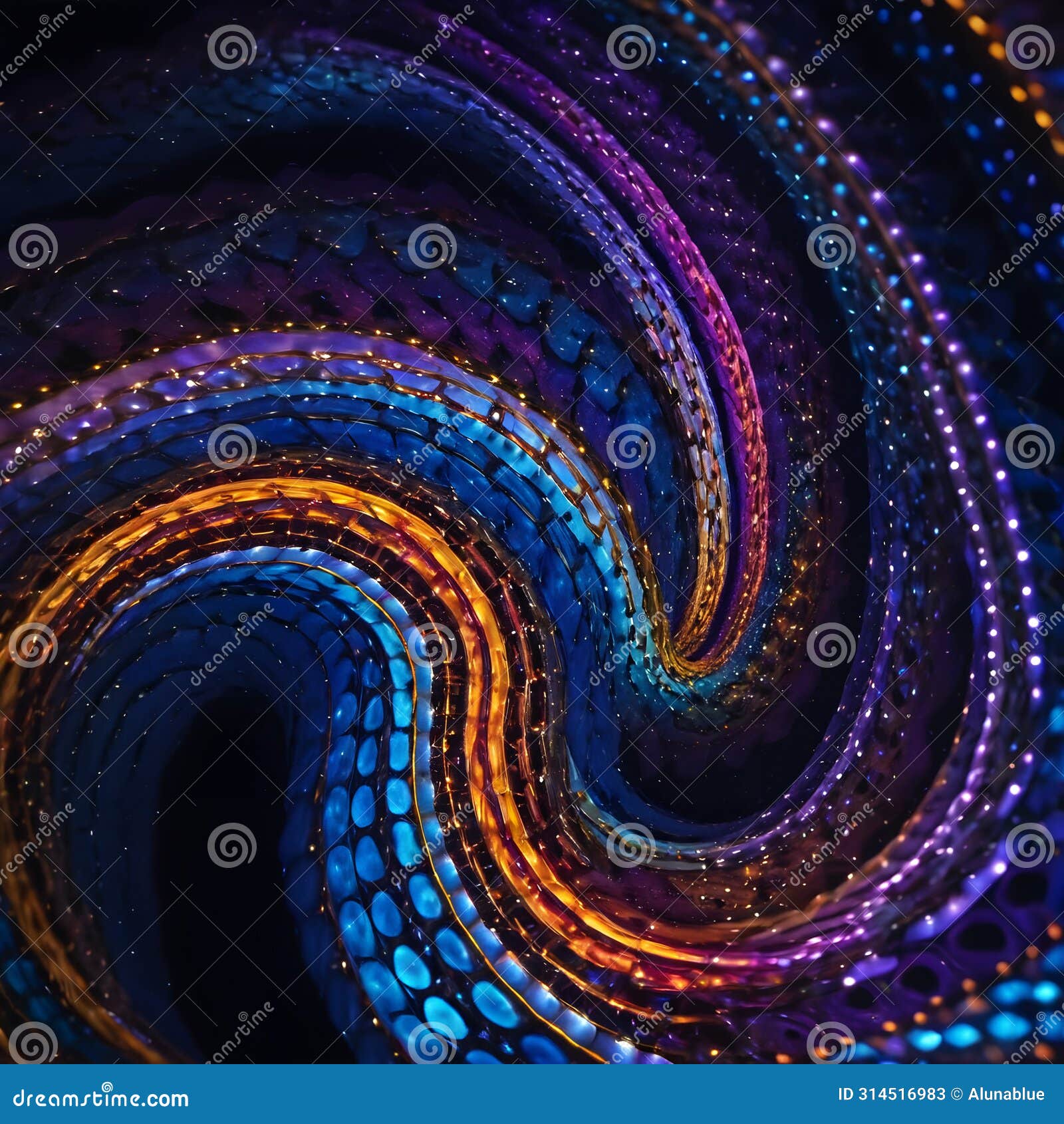 Chromatic Vortex, a Mesmerizing Spiral of Luminous Vivid Hues Stock ...