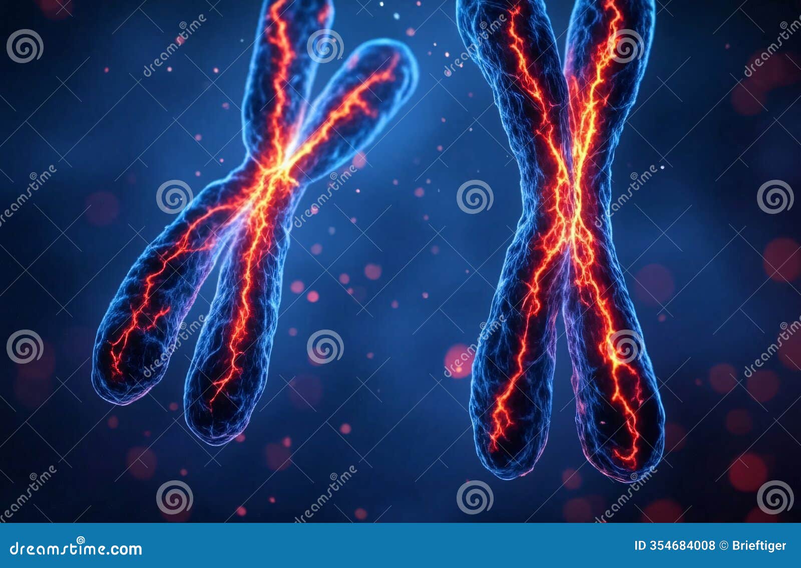 Molecular X-Chromosome Concept with Chromatin Visualization Stock ...