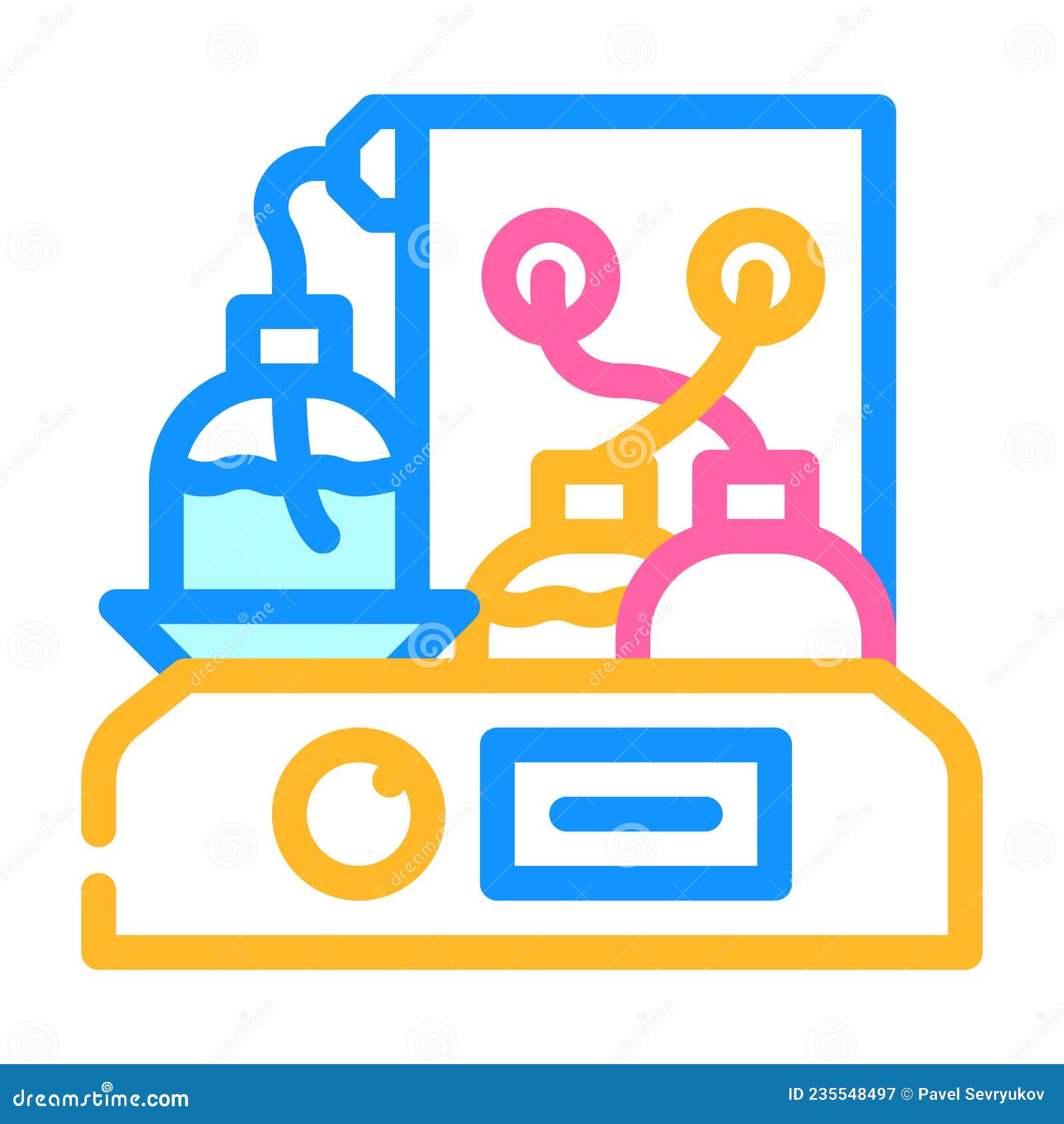 Chromatograph Electronic Tool Color Icon Vector Illustration Stock ...