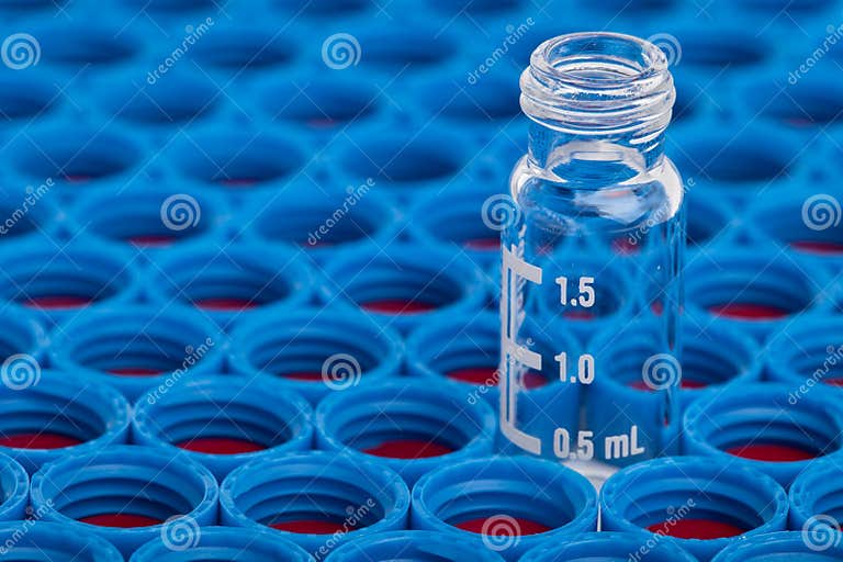 Chromatographic Vial and Caps Stock Photo - Image of carved, chemistry ...