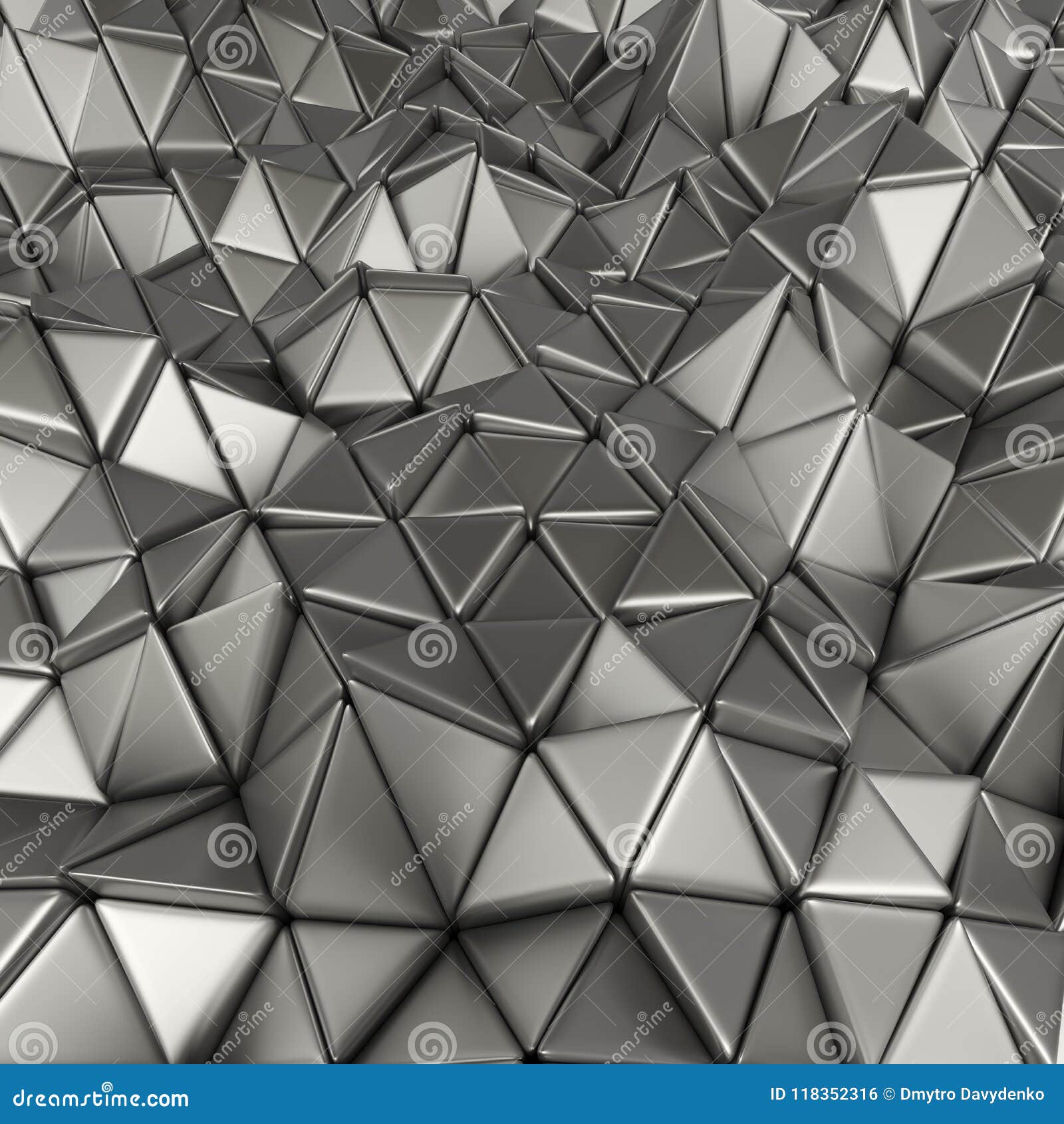 Chrome Abstract Triangles Backdrop Stock Illustration - Illustration of ...