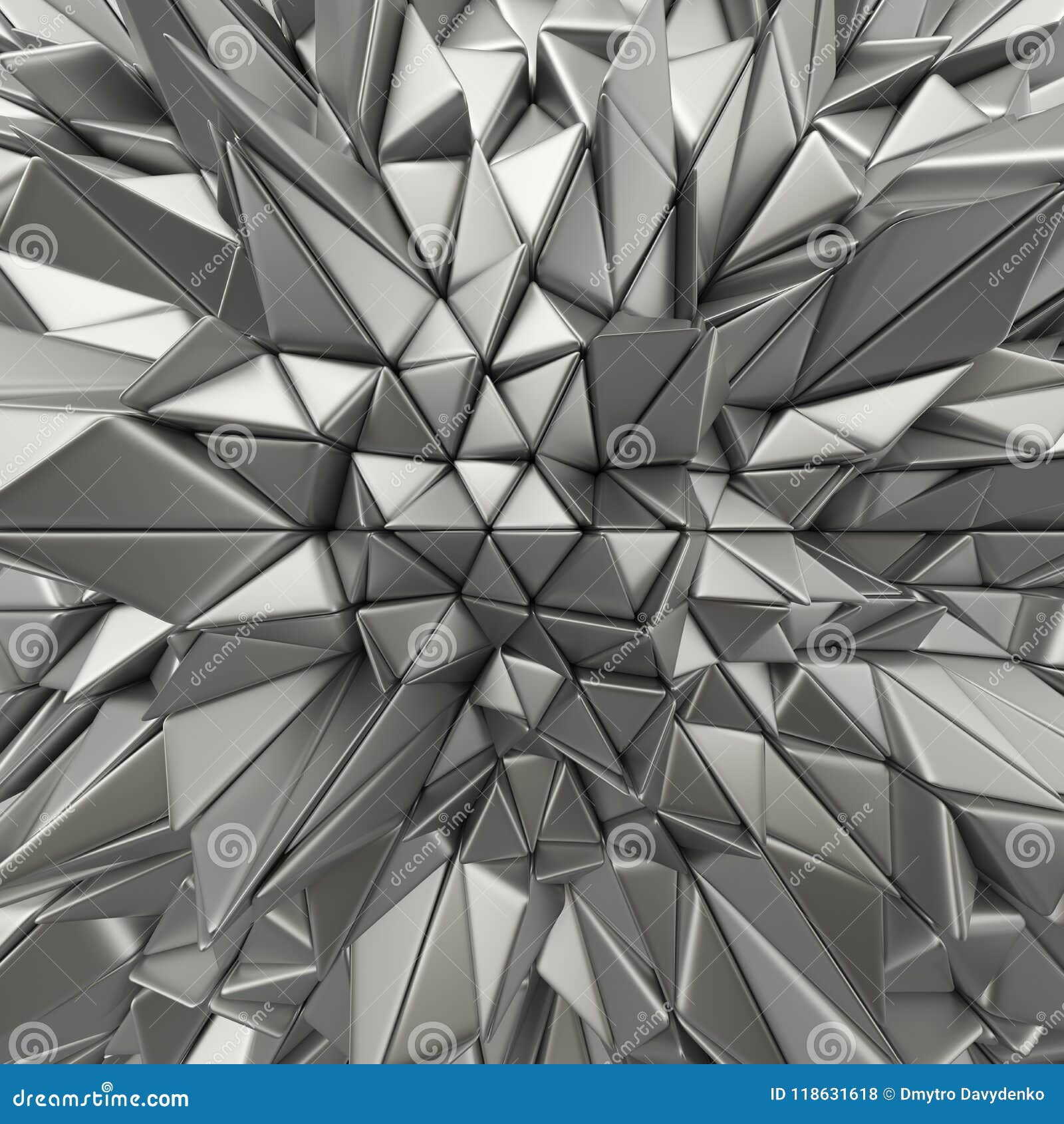 Chrome Abstract Triangles Backdrop Stock Illustration - Illustration of ...