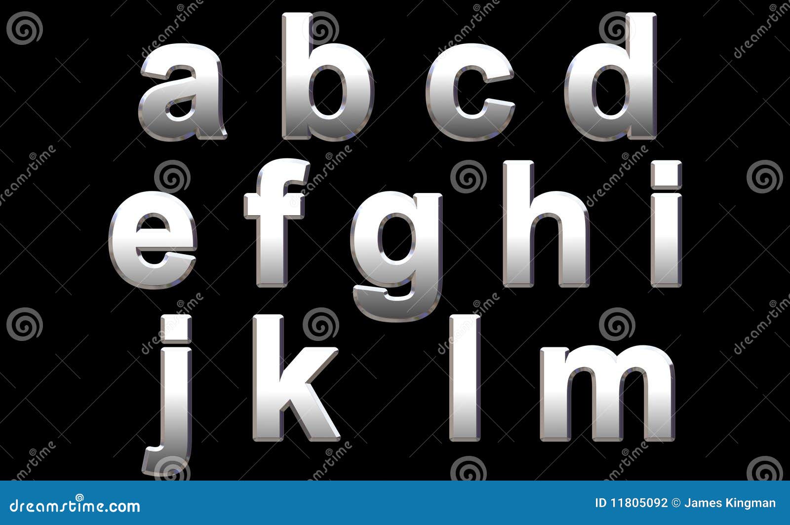 Chrome Alphabet stock illustration. Illustration of letters - 11805092
