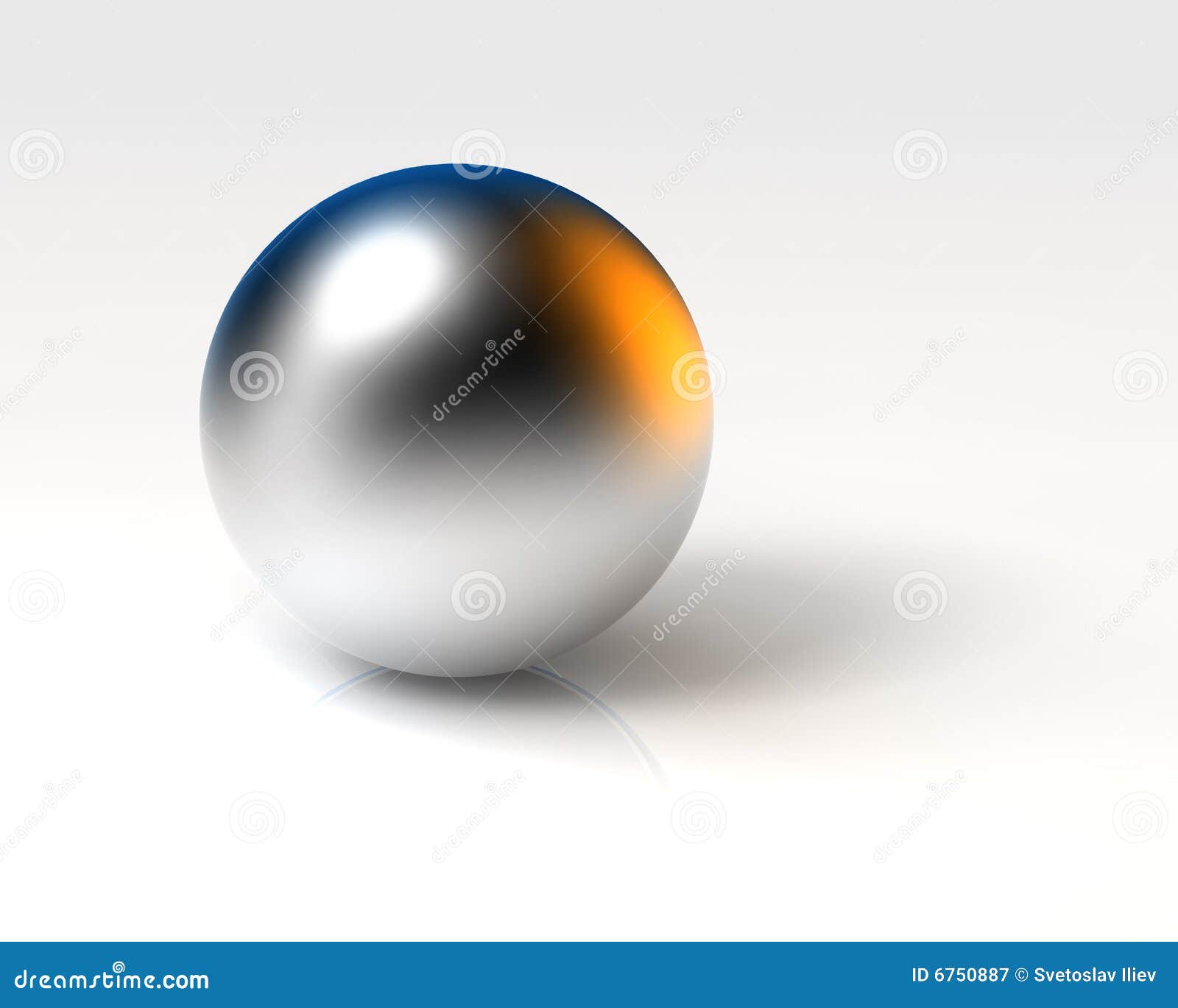 Chrome ball stock illustration. Illustration of colourful - 6750887