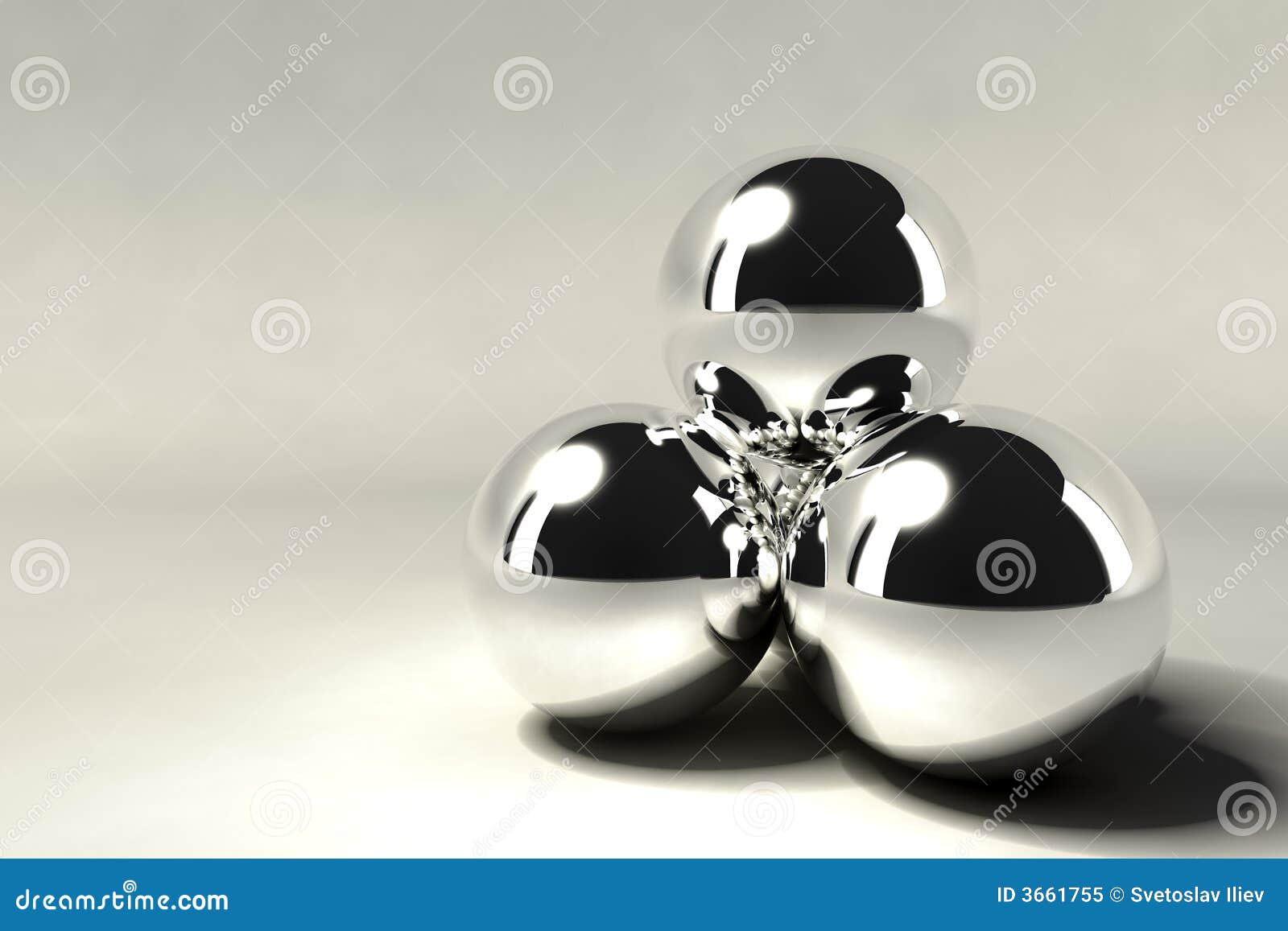 Red Chrome Balls Rolling Downwards 3d Royalty-Free Stock Photo ...