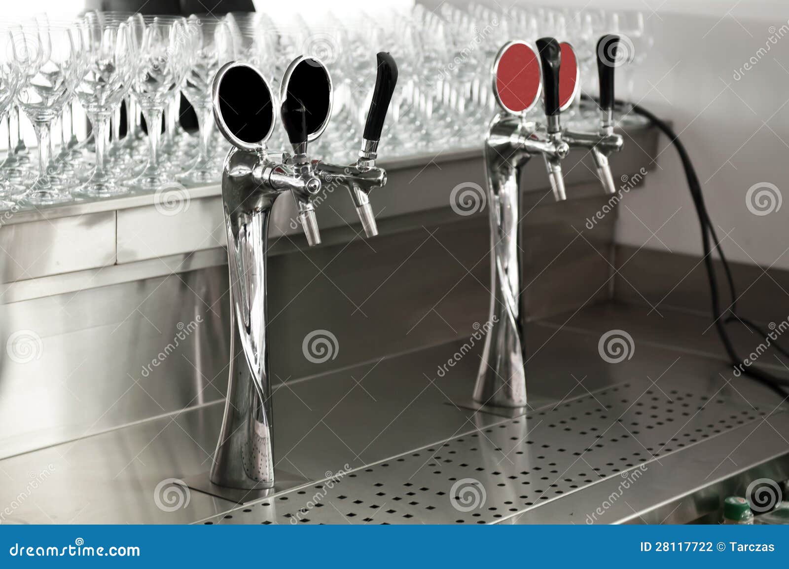 Chrome Beer Taps at the Bar Stock Photo - Image of beer, drink: 28117722