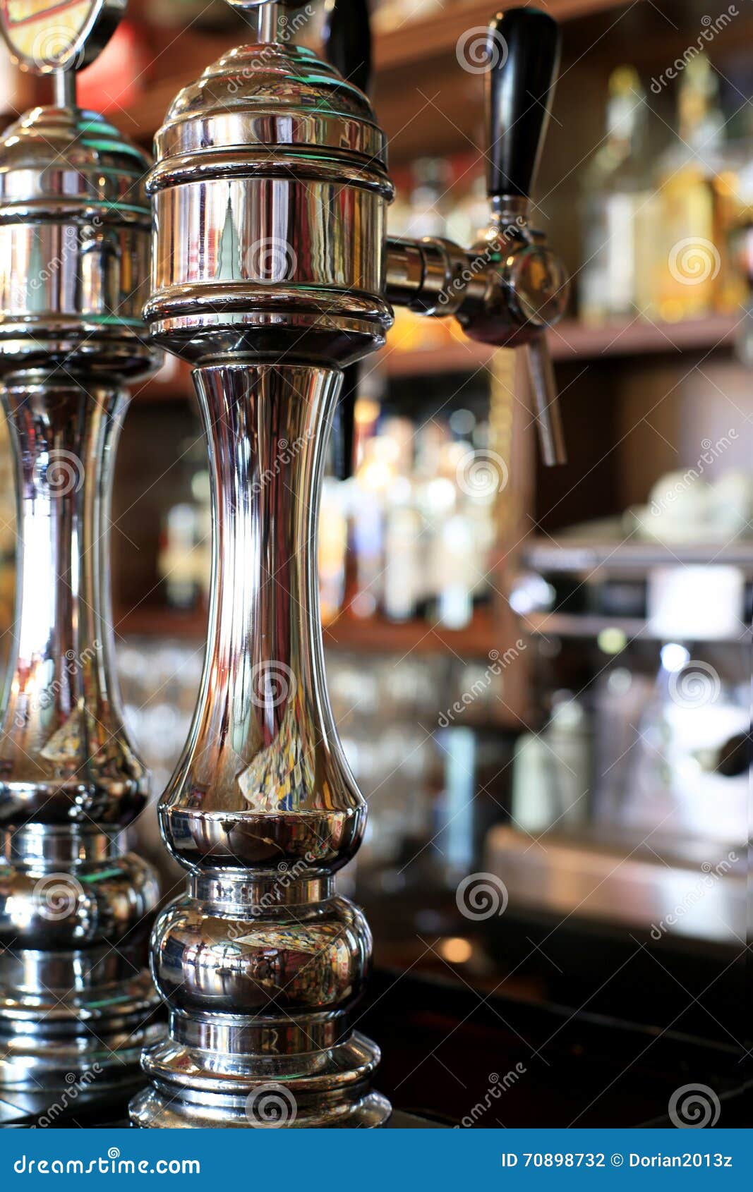 Chrome beer taps stock photo. Image of modern, shiny - 70898732