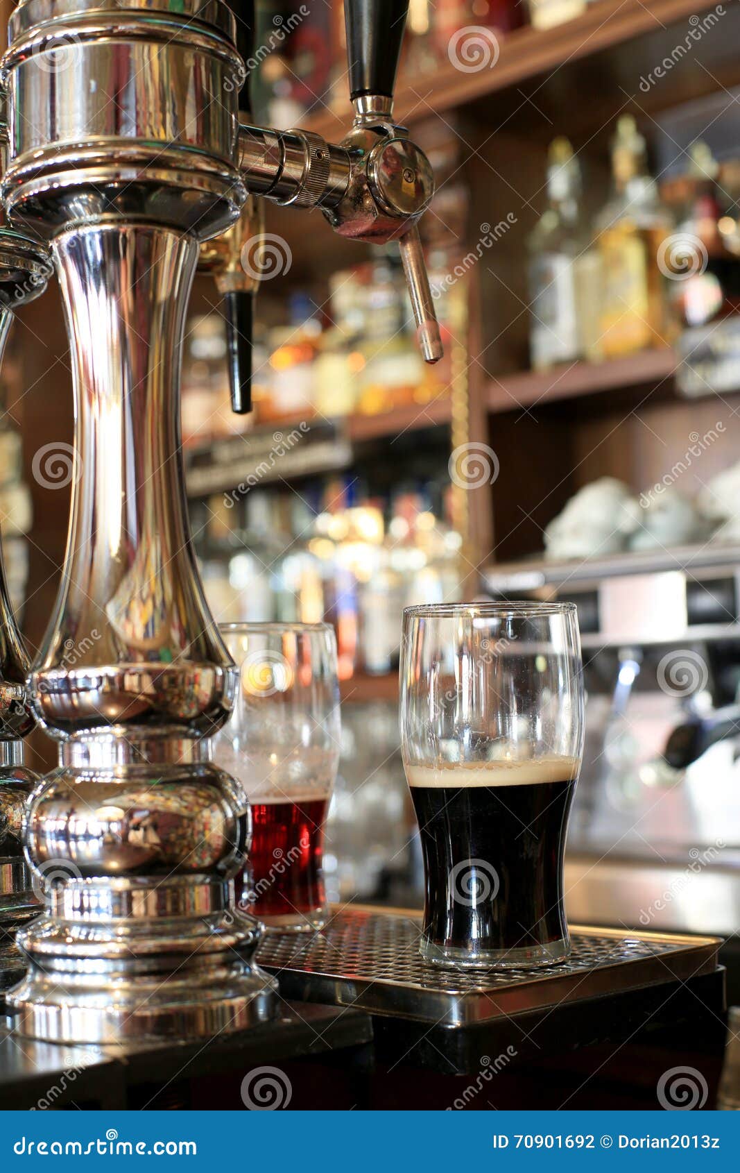 Chrome beer taps stock photo. Image of alcohol, restaurant - 70901692