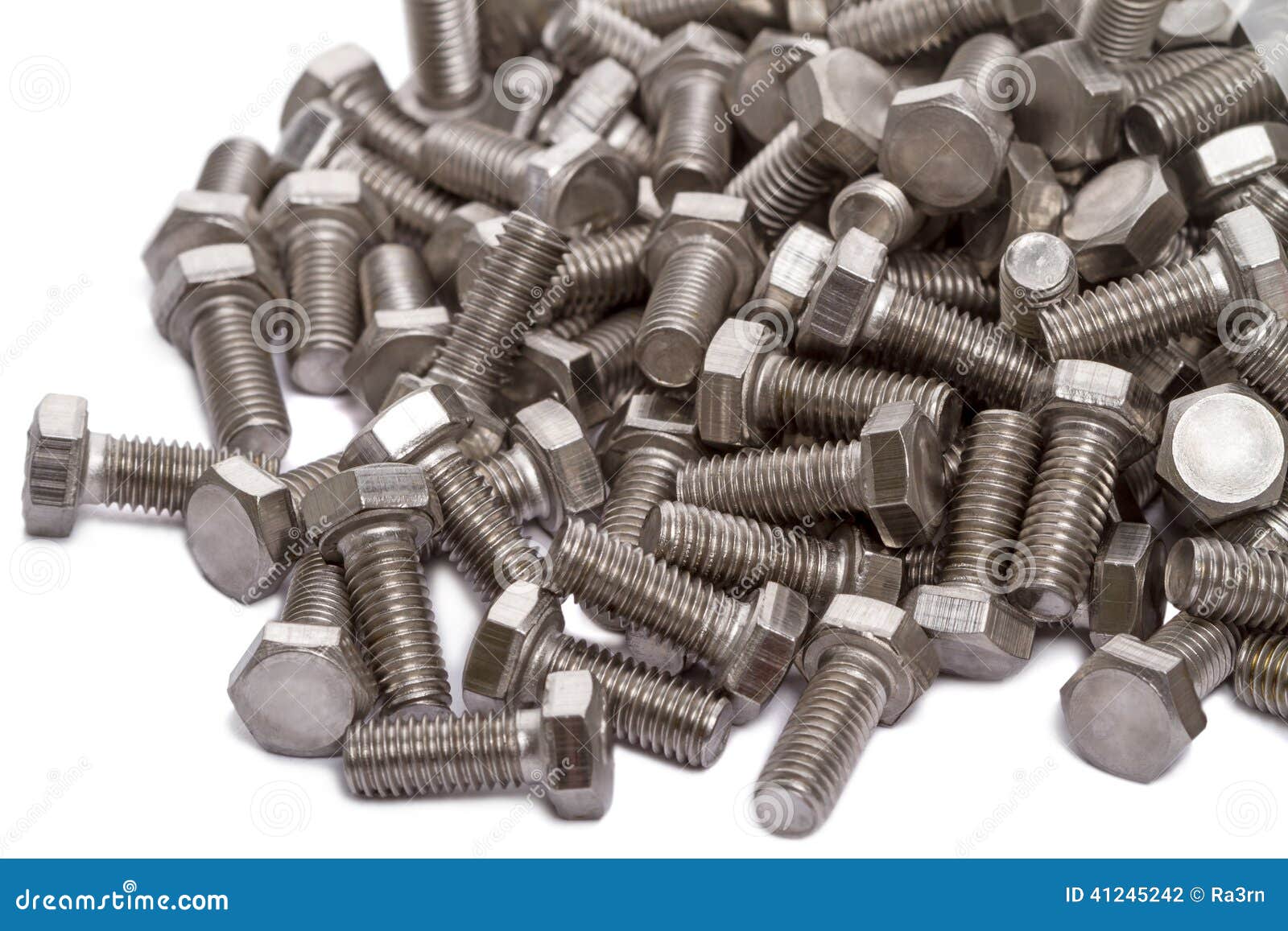 Chrome bolts stock photo. Image of hexagonal, machine - 41245242
