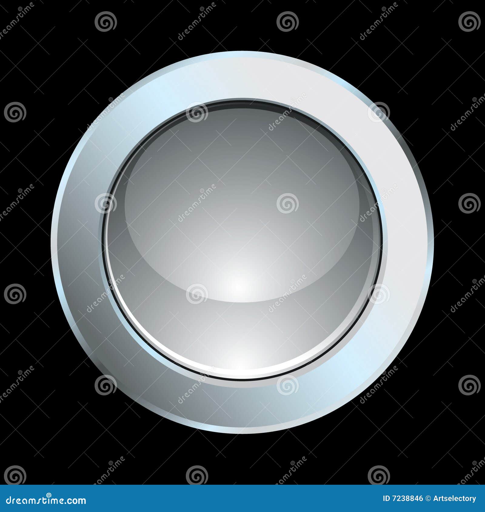 Chrome button stock vector. Illustration of abstract, internet - 7238846