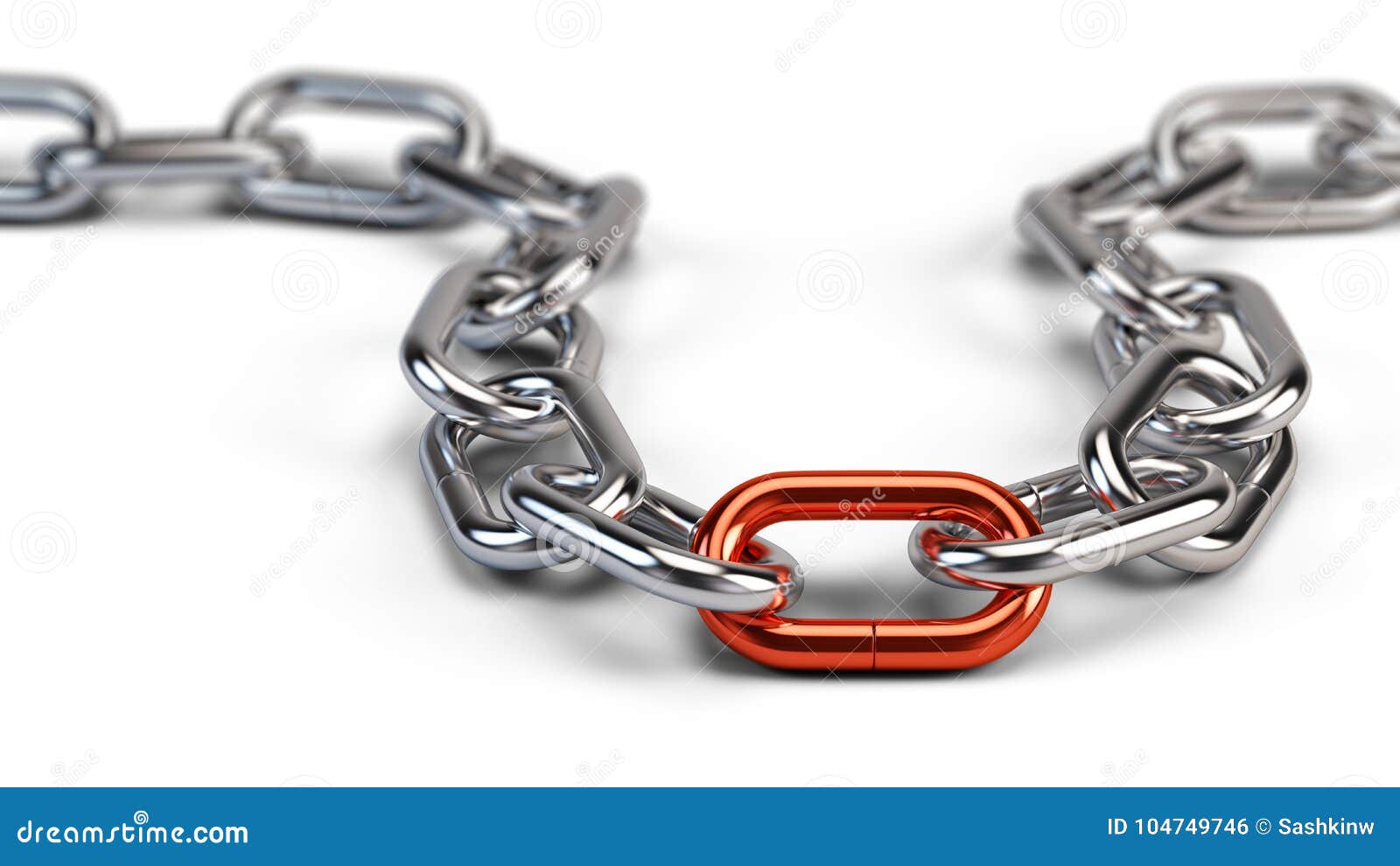 Chrome Chain With A Cooper Link Royalty-Free Stock Image ...