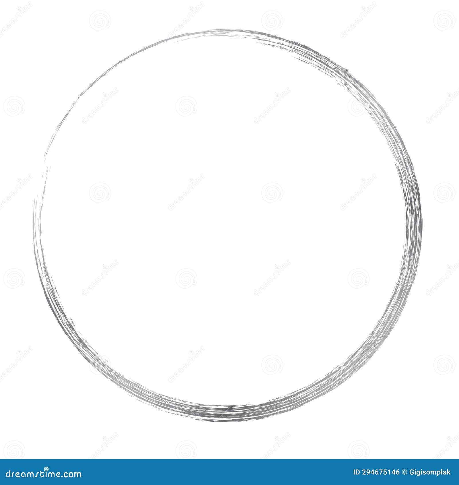 Chrome Circle Frame, Simple Vector Doodle Hand Draw Sketch Stock Vector ...