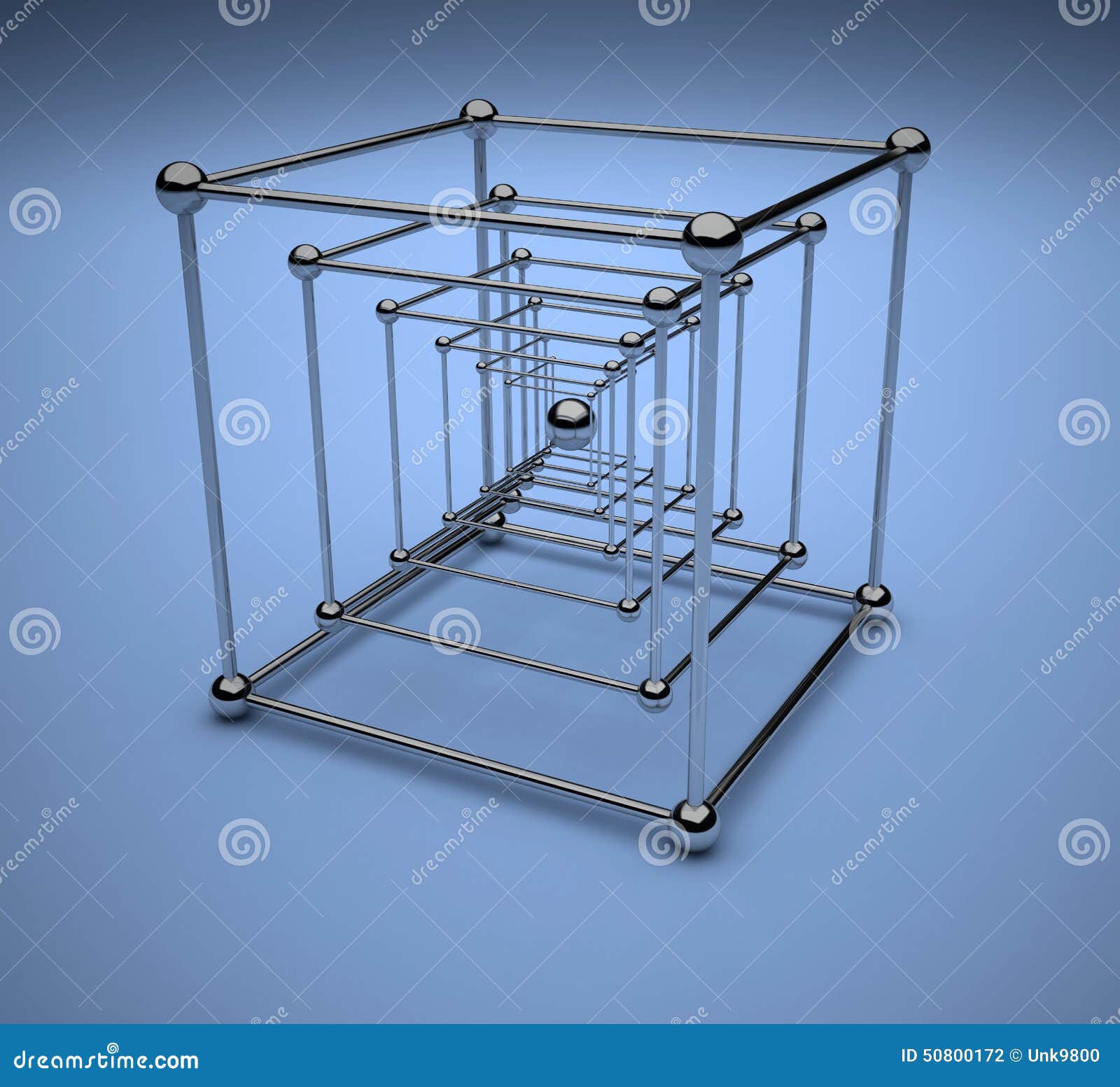 Chrome cubic frames stock illustration. Illustration of geometry - 50800172