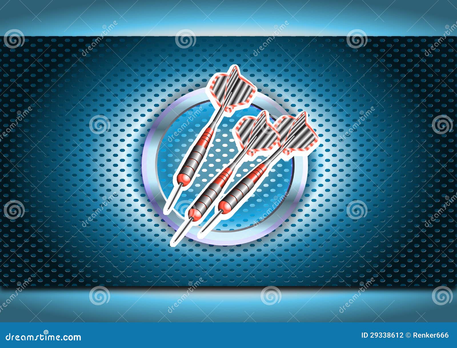 Chrome Darts Poster Background Vector Illustration | CartoonDealer.com ...