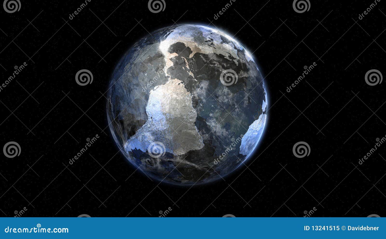 Chrome Earth stock illustration. Illustration of render - 13241515