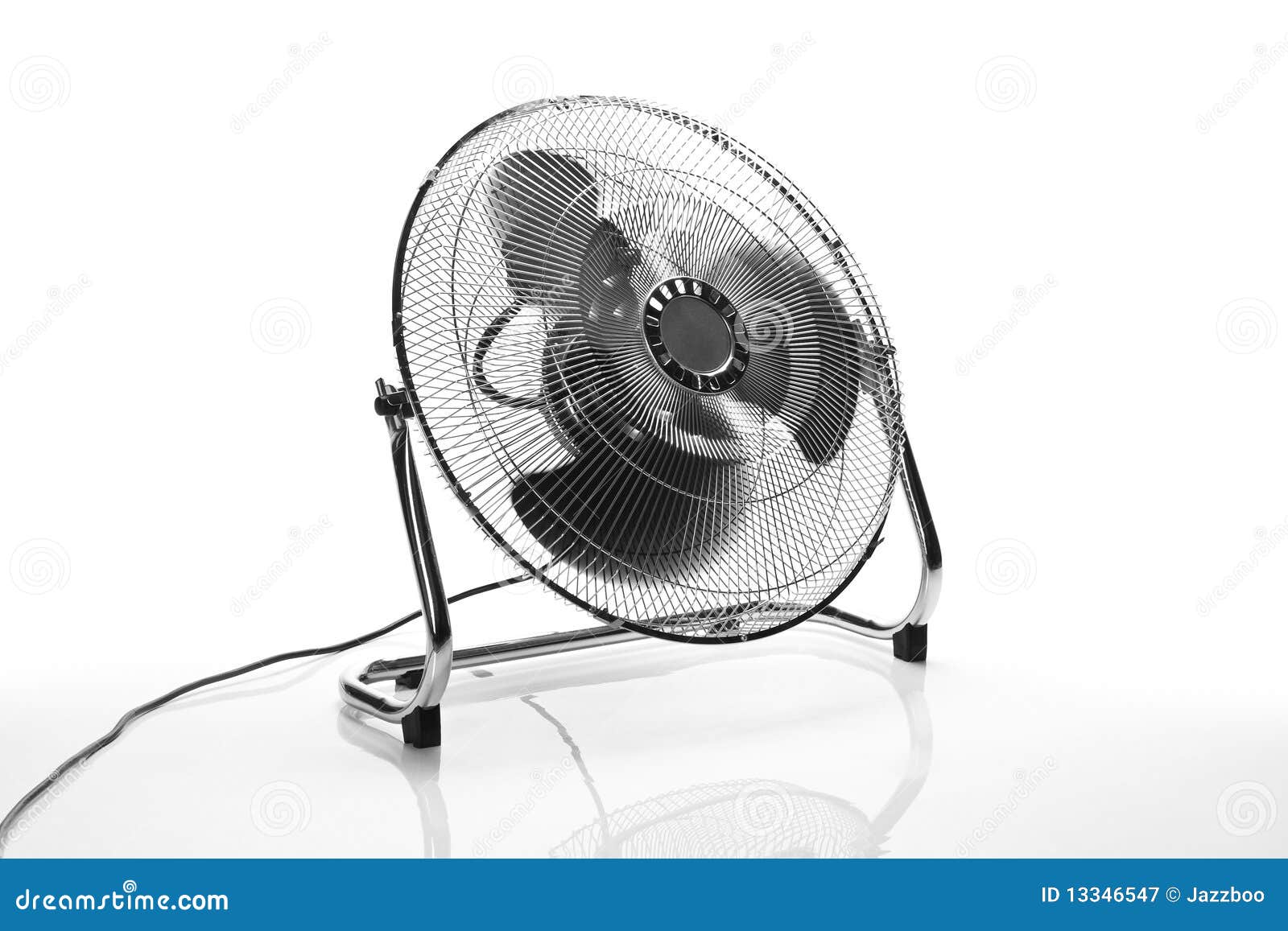 Chrome Fan Front Angle View Stock Image - Image of metal, object: 13346547