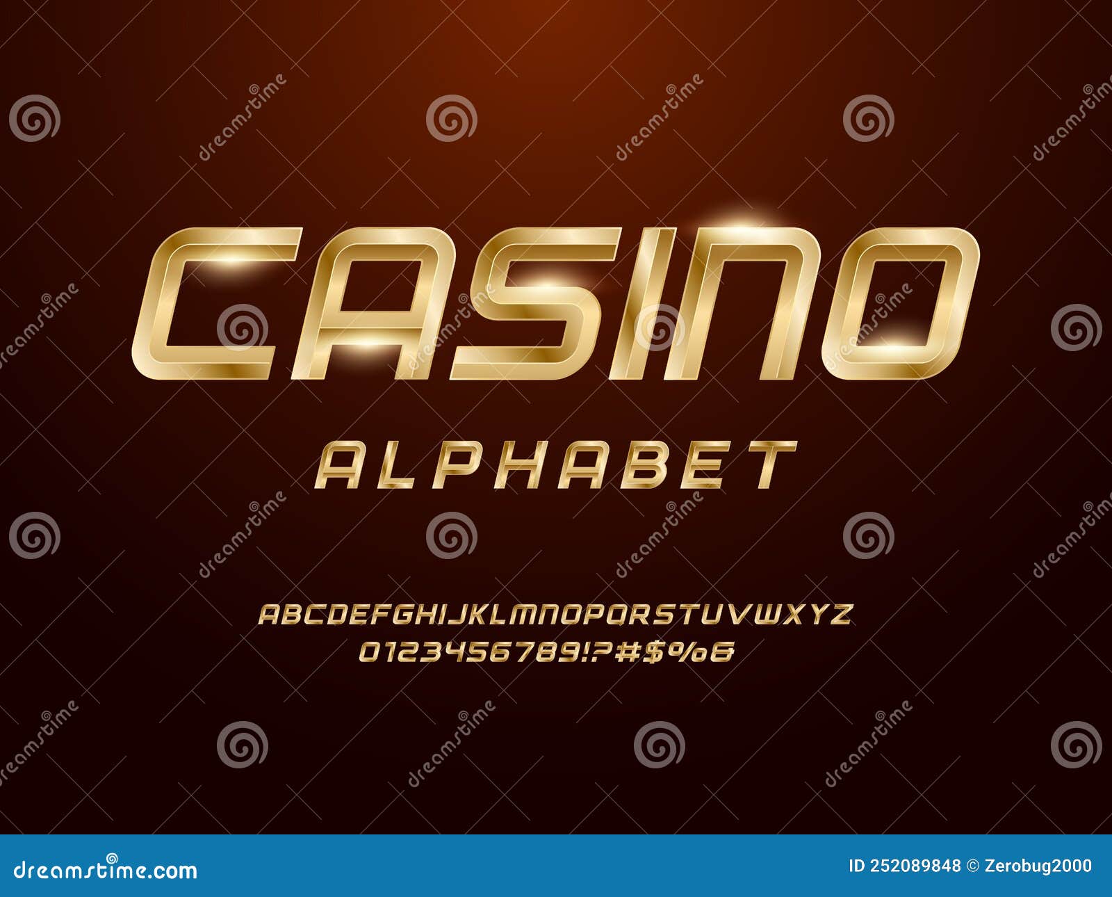 Chrome font stock vector. Illustration of vector, sign - 252089848