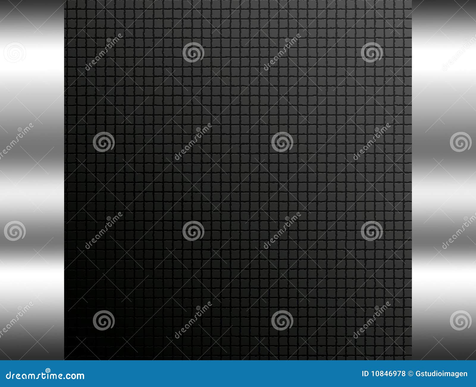 Chrome Frame And Flack Spheres Background Cartoon Vector ...