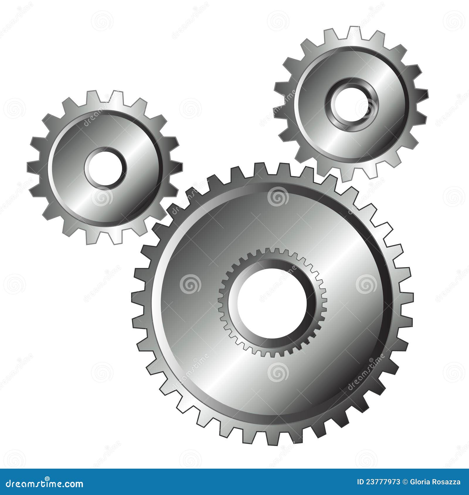 Chrome Gears Isolated Design Stock Vector - Illustration of gray ...