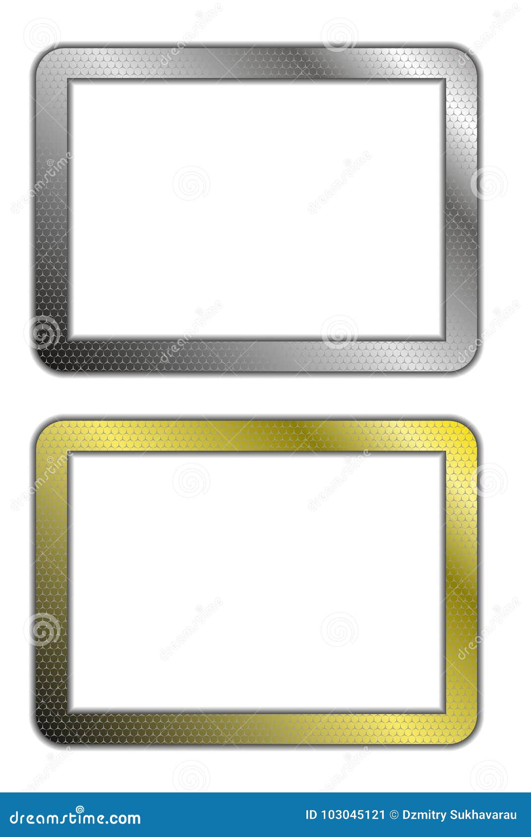 Chrome and gold frame stock illustration. Illustration of gold - 103045121