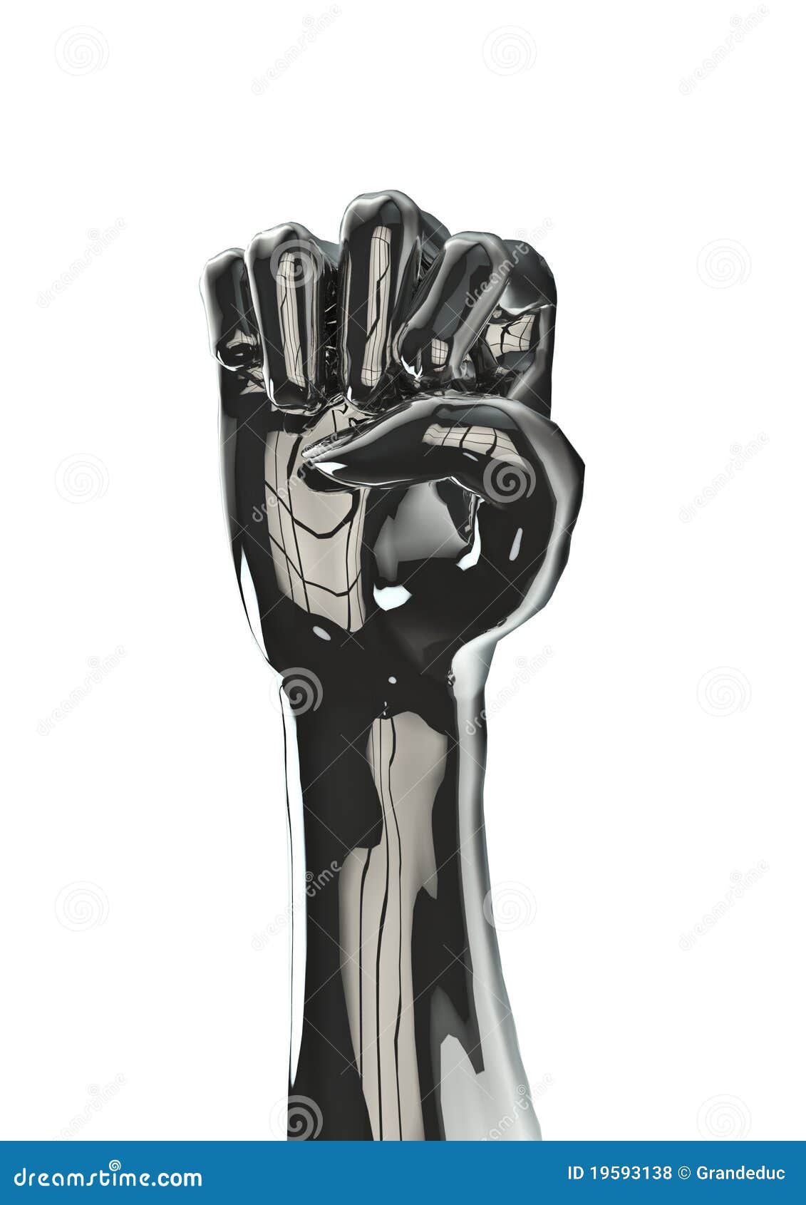 Chrome hand stock illustration. Illustration of digit - 19593138