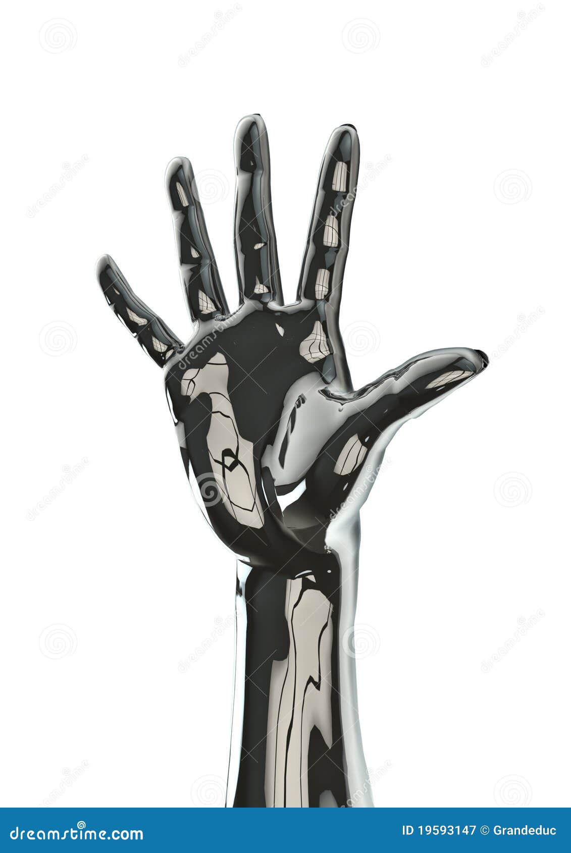 Chrome hand stock illustration. Illustration of digit - 19593147