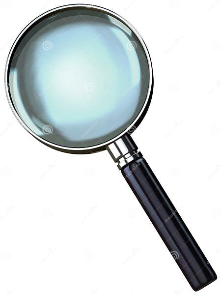 Chrome Magnifying Glass stock illustration. Illustration of optic - 1766629