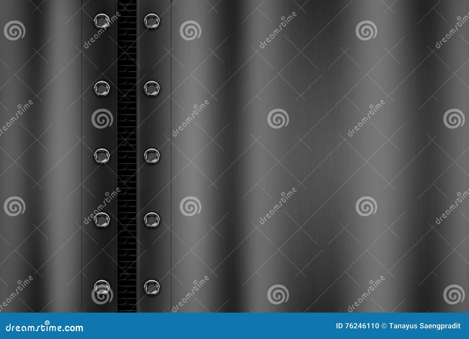 Chrome Metal Background with Rivet on Gray Metallic Mesh. Stock ...