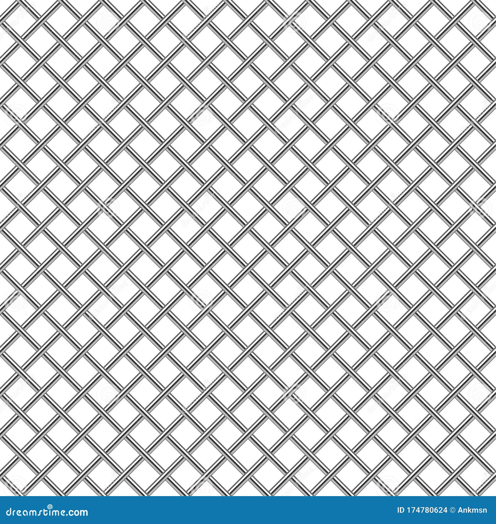 Chrome Metal Grill Shiny Mesh Seamless Texture Vector Illustration ...