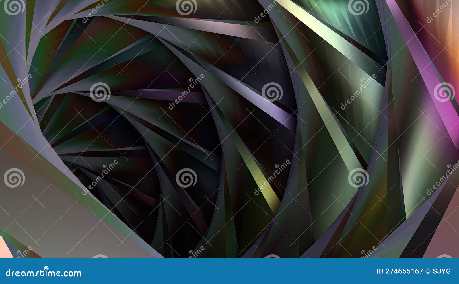 Chrome Metal Rainbow Reflection Tunnel Pop Abstract Elegant Modern 3d ...