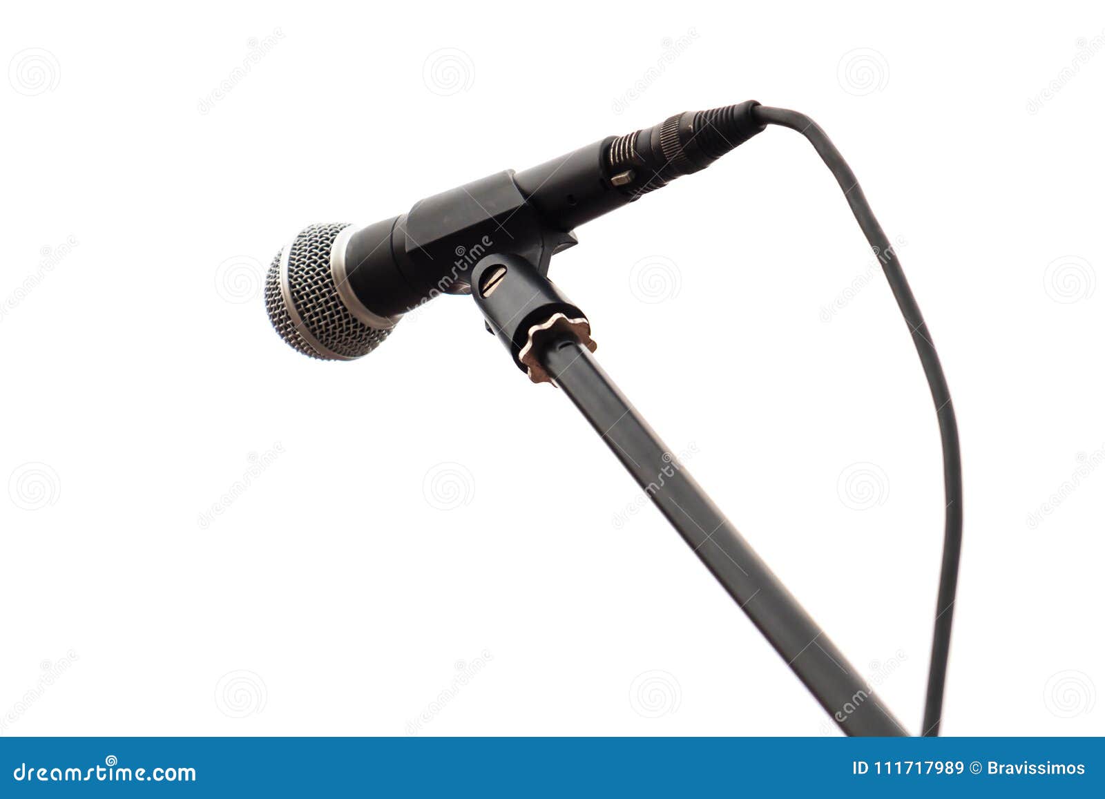 Chrome Microphone Isolated on a White Background Stock Image - Image of ...
