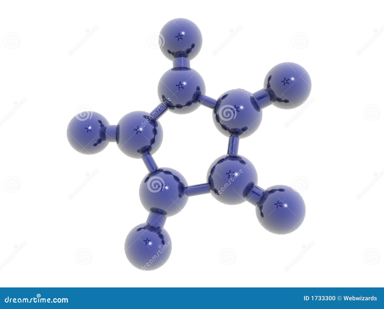 Chrome molecule stock illustration. Illustration of balls - 1733300