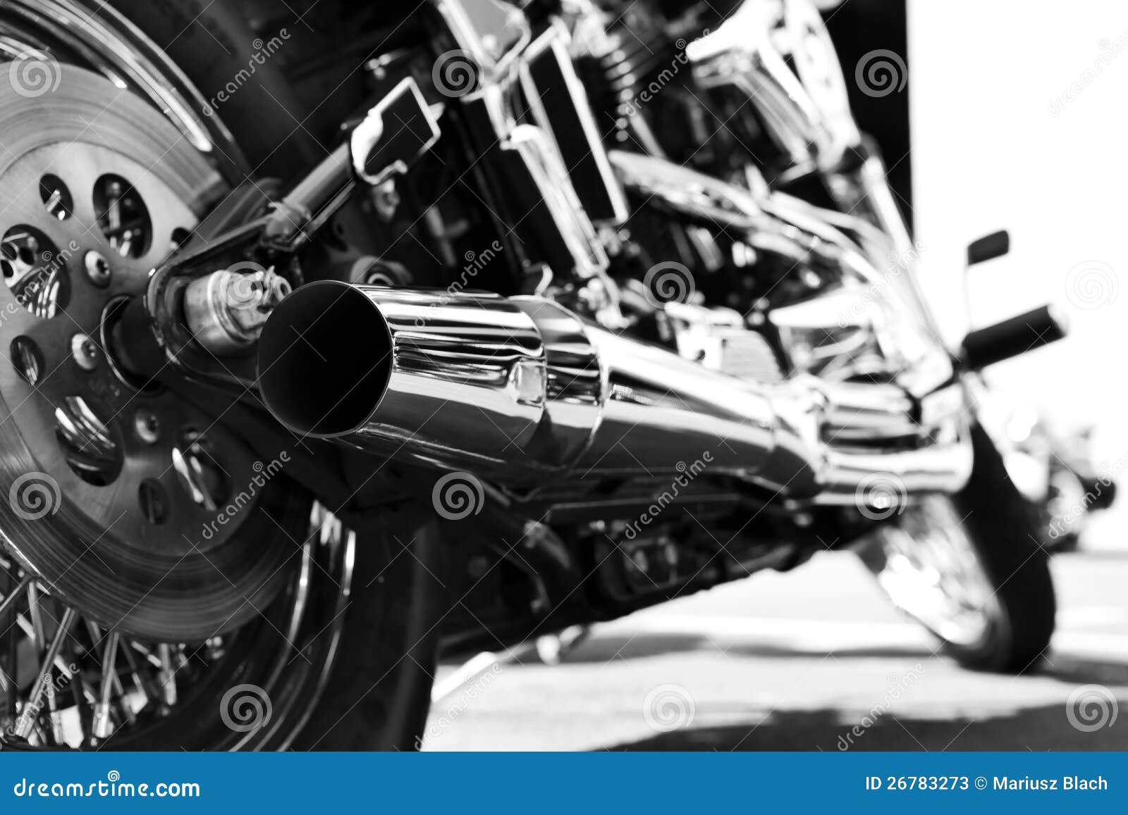Chrome motorcycle stock image. Image of chopper, horsepower - 26783273