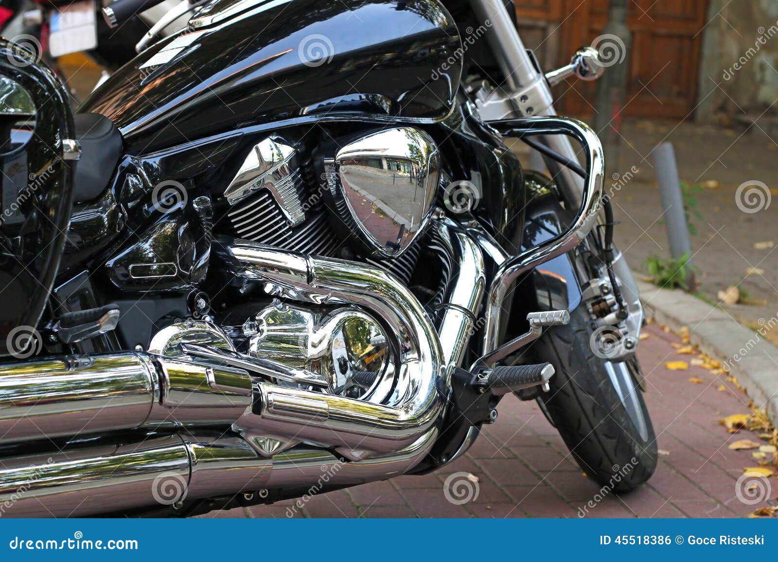 Chrome Motorcycle Engine Closeup Stock Photo - Image of black, motor ...