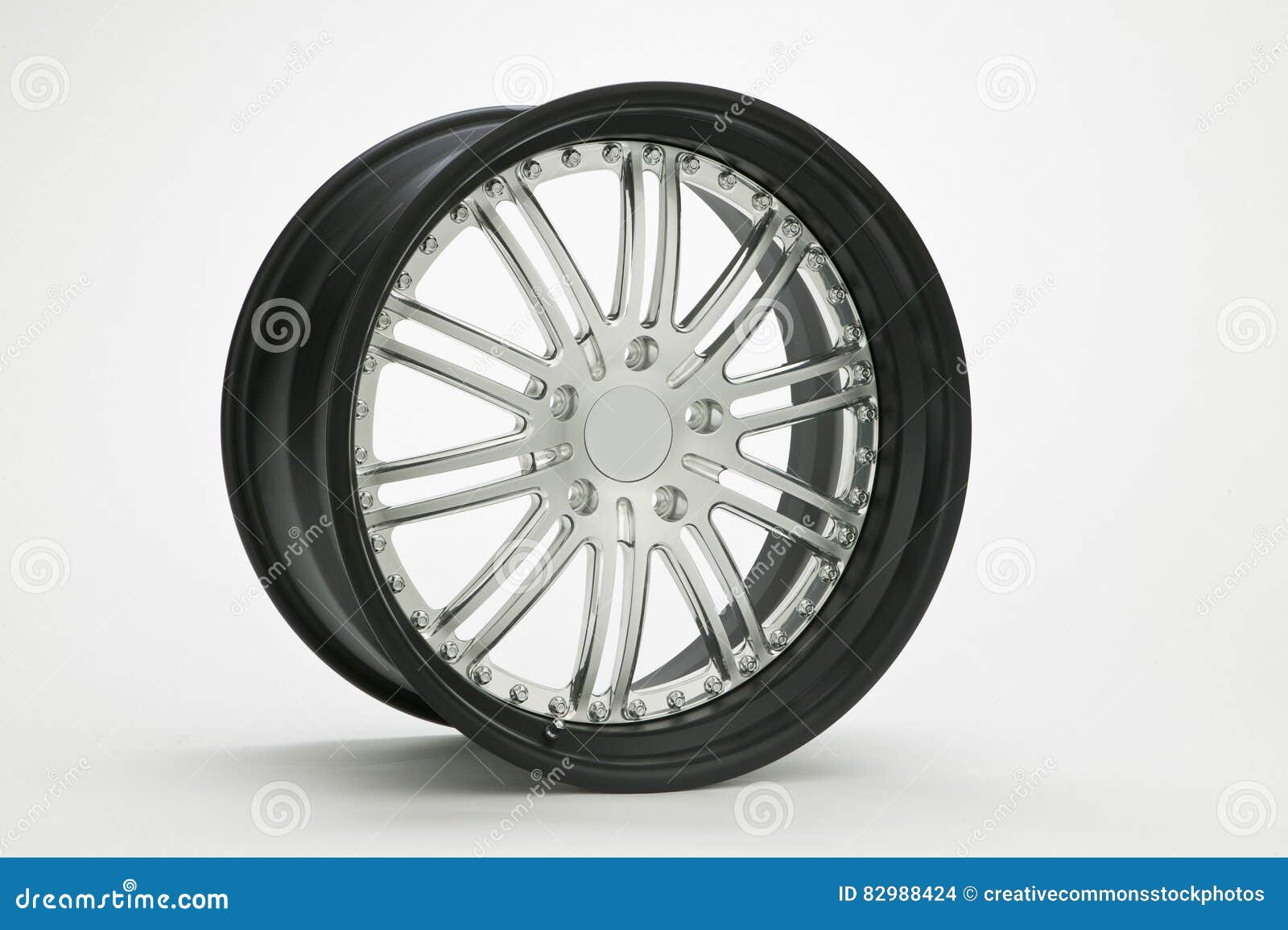 Chrome Multi Spokes Car Wheel Picture. Image: 82988424