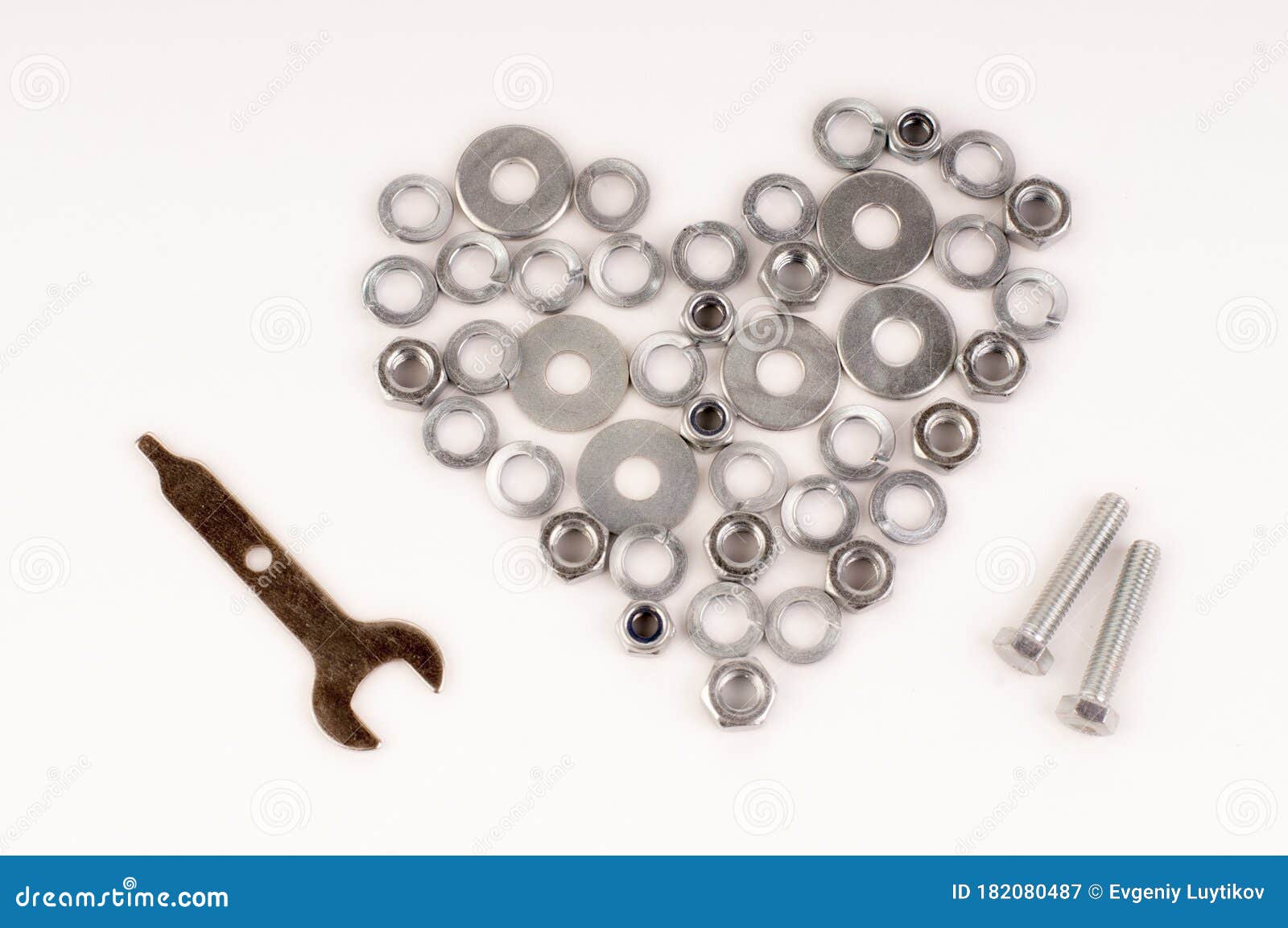 Chrome nuts and bolts stock image. Image of bolt, hardware - 182080487