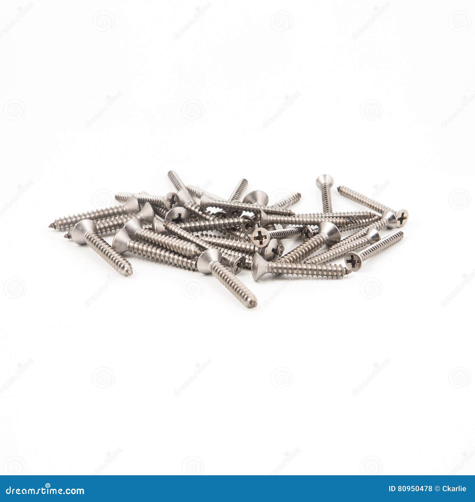 Chrome Nuts and Bolts Closeup on Plain Background Stock Photo - Image ...